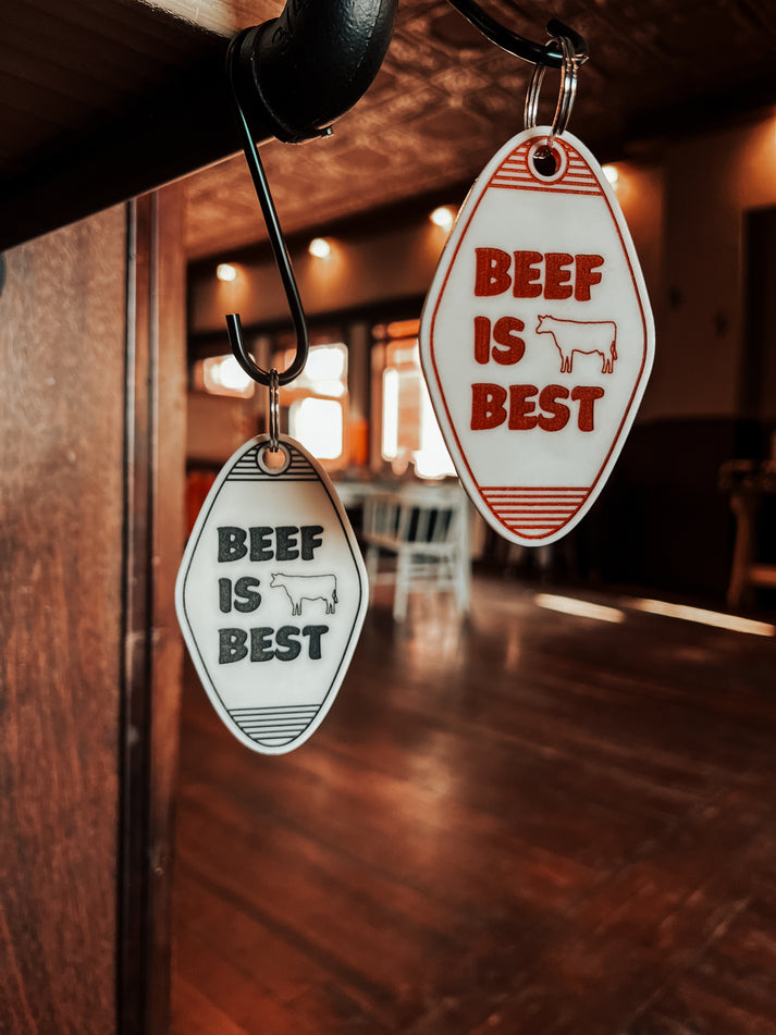 Beef is Best Keychain – Brass Bunkhouse