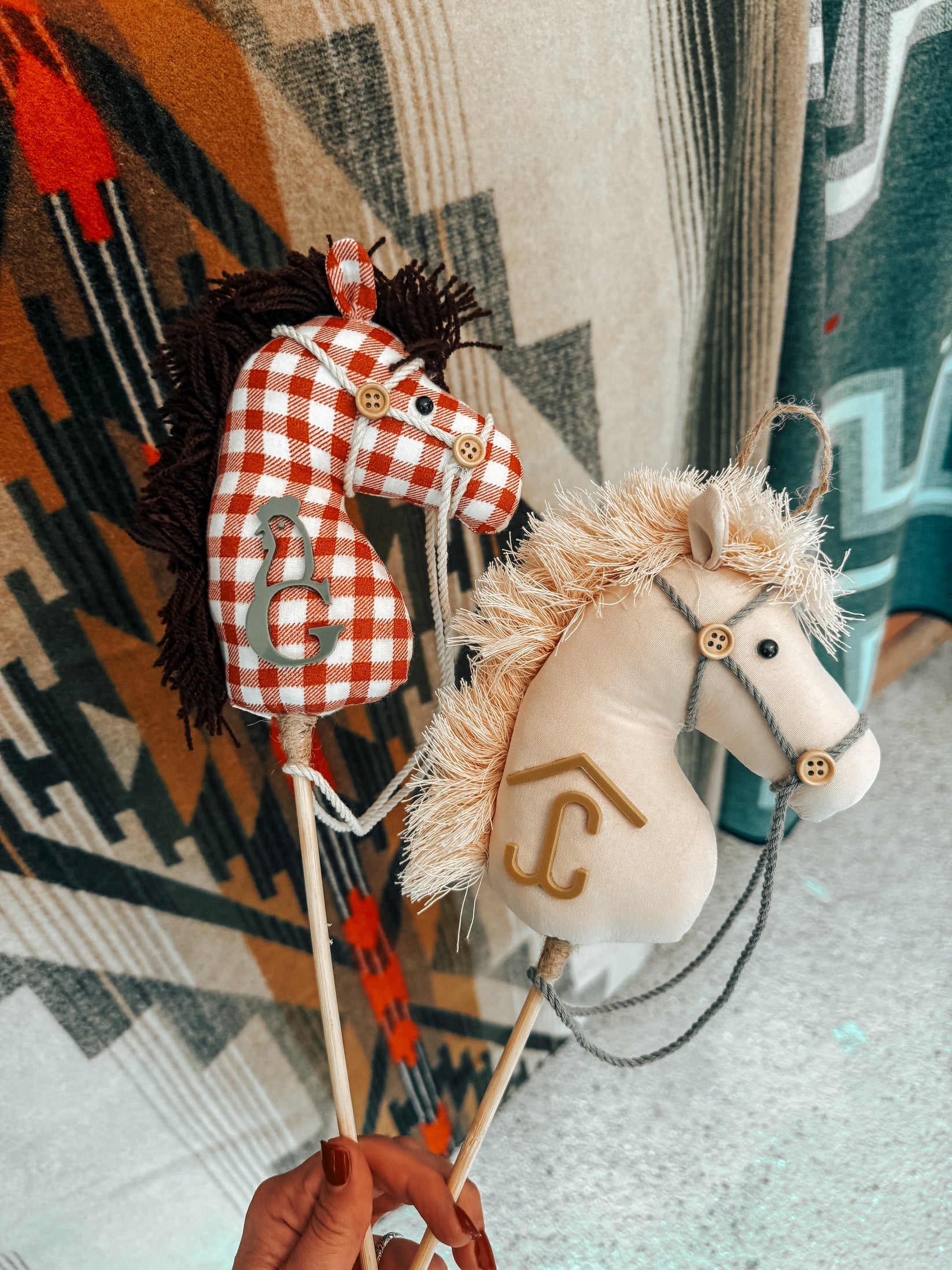 Mini Branded Stick Horse – Brass Bunkhouse