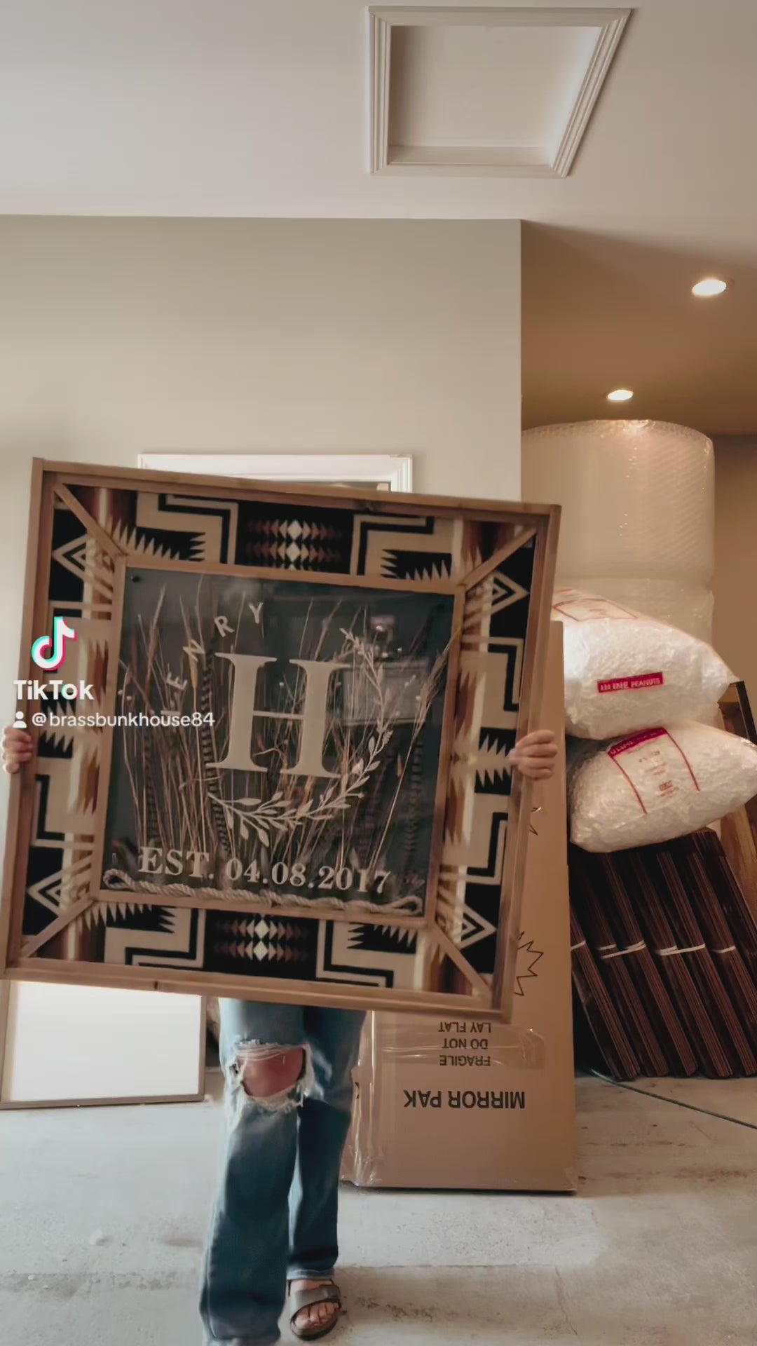 Four-Sided Custom Live Sign – Brass Bunkhouse