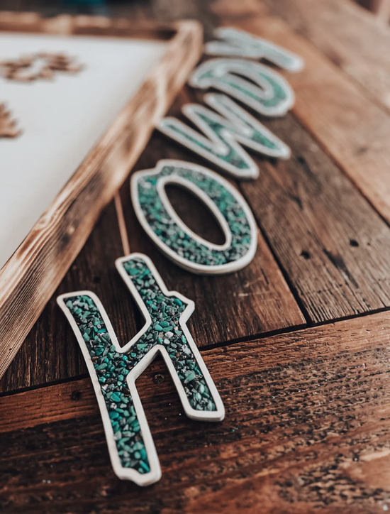 Stone Inlay Letter – Brass Bunkhouse